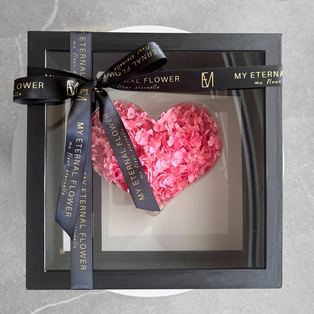 Floating Heart Pink Hydrangea Acrylic Box – My Eternal Flower